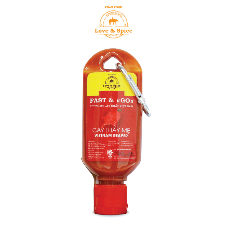 Móc khóa tương ớt siêu cay Love & Spice CAY QUÁ ĐÃ (cấp độ 3) lên men ...