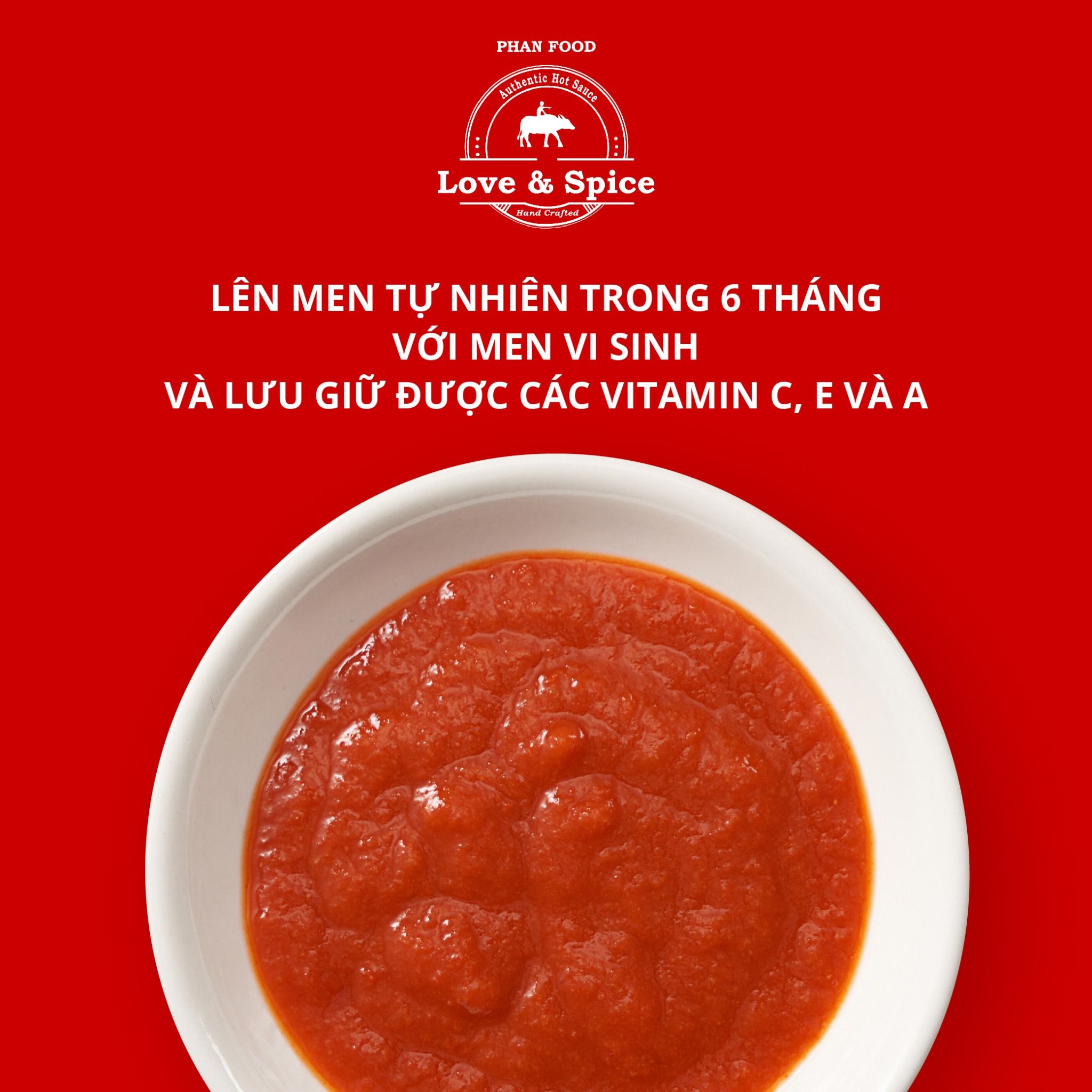 Móc khóa tương ớt siêu cay Love & Spice CAY NHƯ QUỶ (cấp độ 2) lên men – LOVE & SPICE