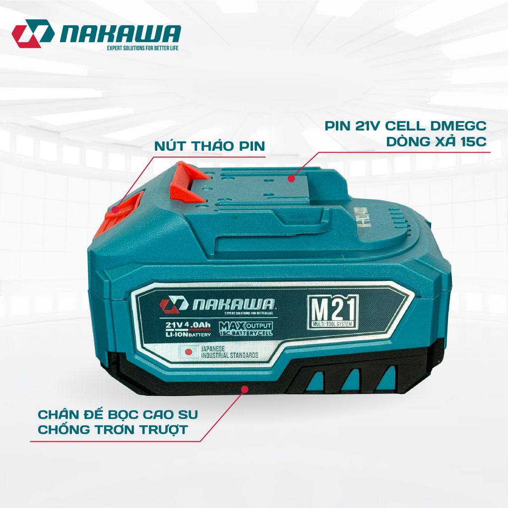 Pin 21V 4.0Ah NAKAWA NK-PM21/4000