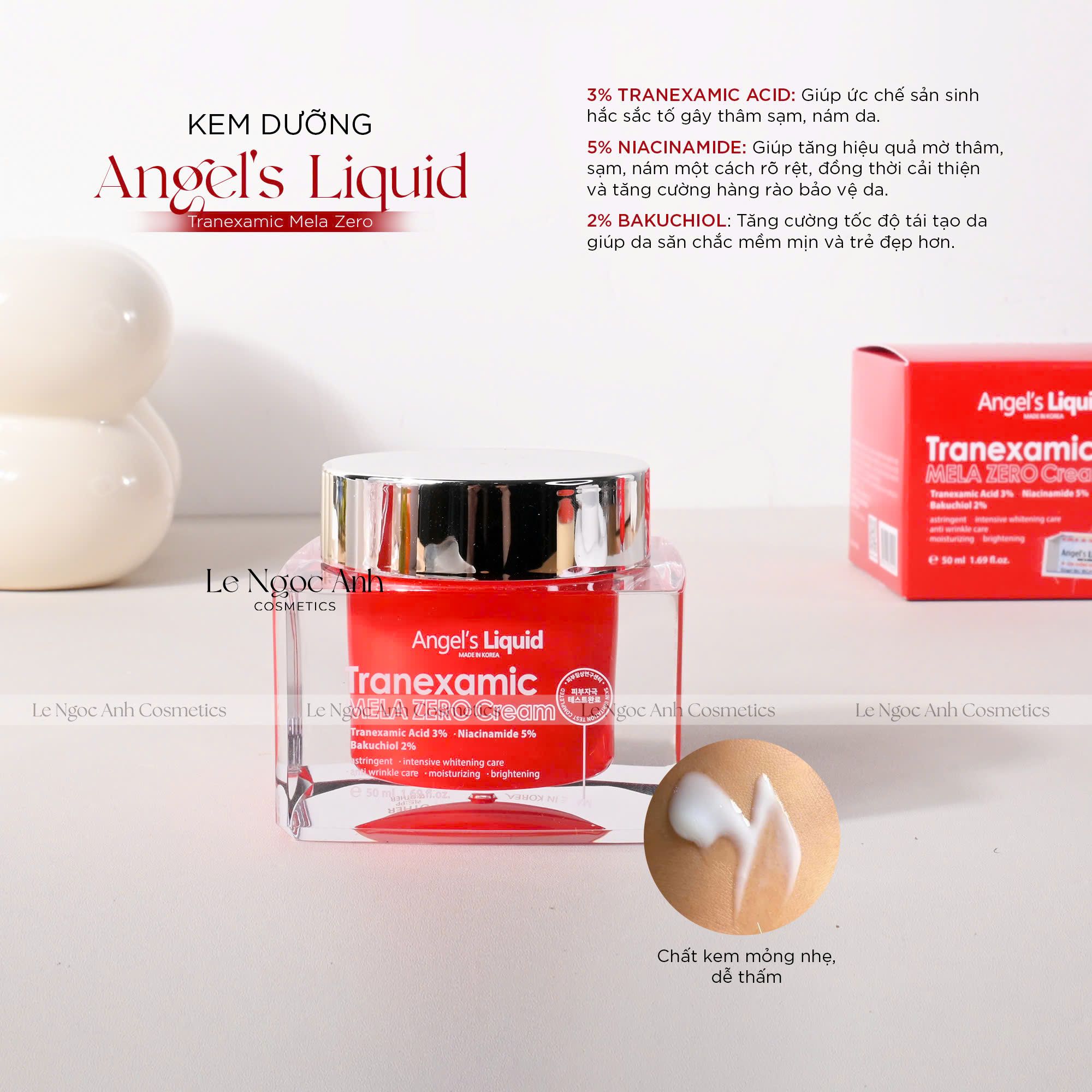 Angel's Liquid Kem Dưỡng Tranexamic Mela Zero Cream 50ml – LE NGOC ANH ...
