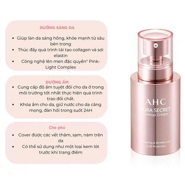 Kem Dưỡng Trắng Da AHC Aura Secret Tone Up Cream 50g – LE NGOC ANH COSMETIC