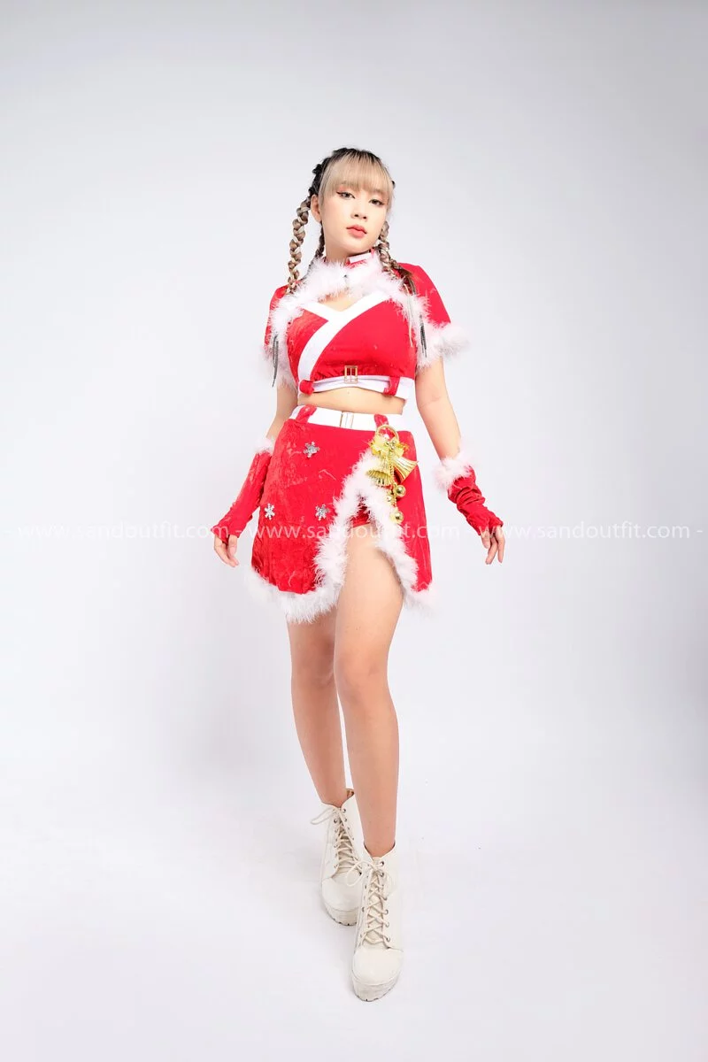 Outfit Phối Sẵn - (Set Giáng Sinh Quần Short Tà Váy , Áo Quây Croptop ...