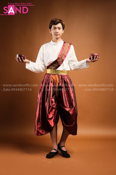 NKM0401 Trang Phục Múa Khơ Me Nam – Sand Outfit