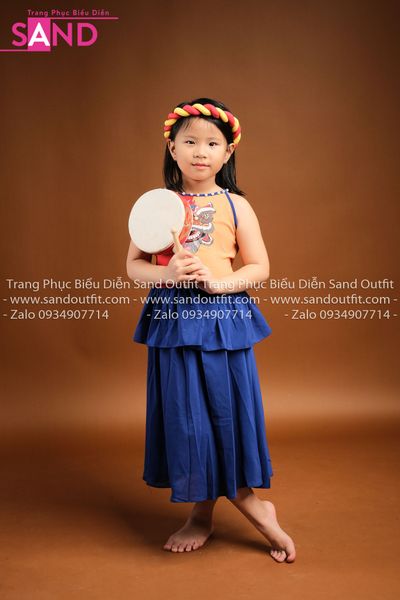 Set Yếm Xanh Đỏ Trẻ Em – Sand Outfit