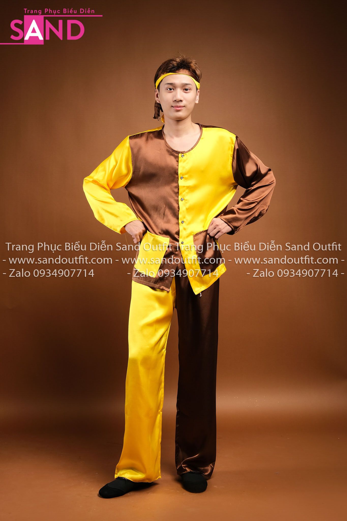 Trang Phục Áo Bà Ba Nam - Nâu Phi Hai Màu – Sand Outfit