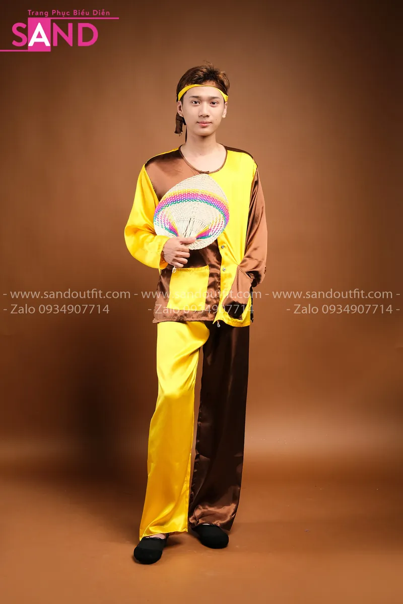 Trang Phục Áo Bà Ba Nam - Nâu Phi Hai Màu – Sand Outfit