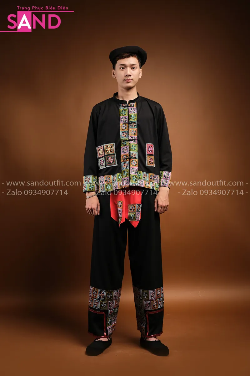 NLL0101 Trang Phục Dân Tộc Lô Lô Nam – Sand Outfit