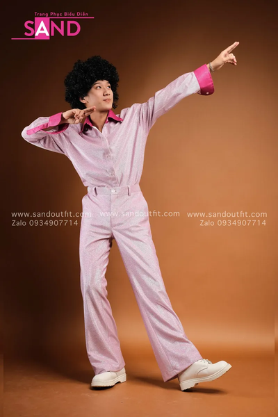 Trang Phục Disco Nam Thập Niên 70 Hồng Trơn – Sand Outfit