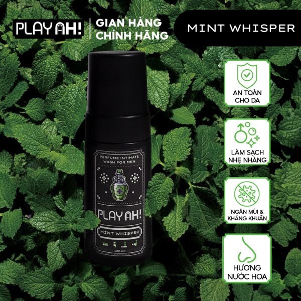 Dung Dịch Vệ Sinh Nam PlayAh hương nước hoa Mint Whisper tạo bọt 100ml