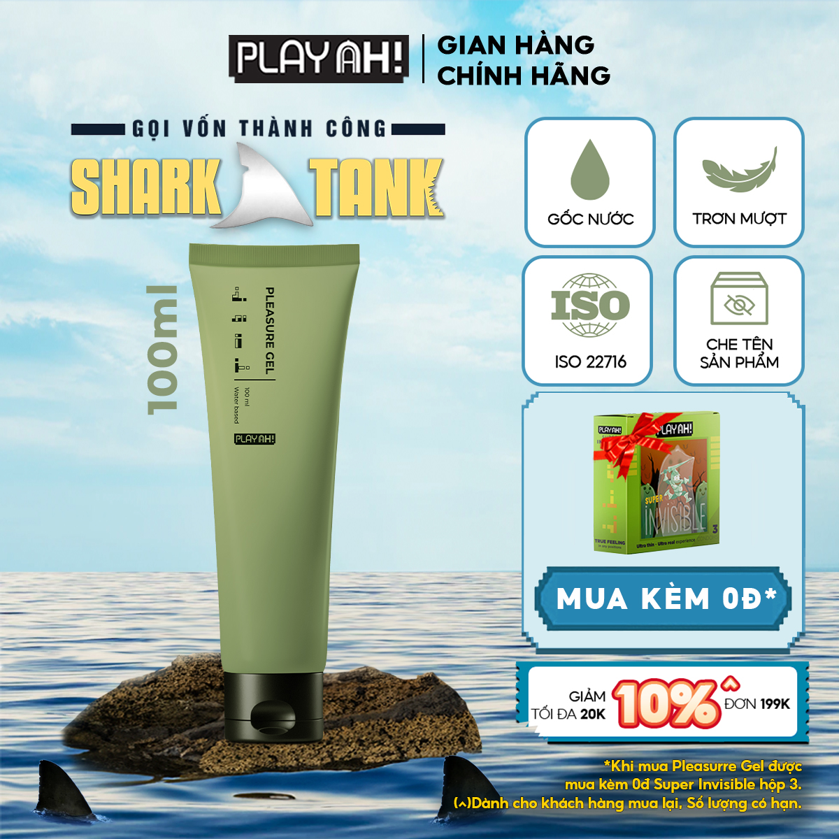 Gel Bôi Trơn PlayAh Gốc Nước Pleasure Gel 100ml