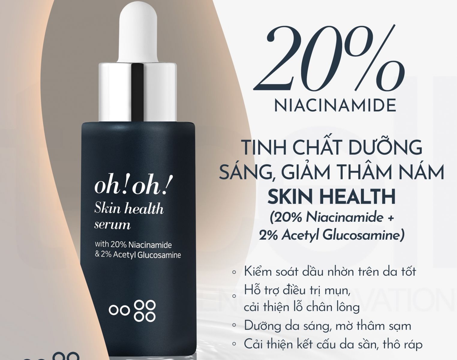Serum Dưỡng Sáng Da, Giảm Thâm Nám oh!oh! Skin Health Serum with 20% N ...