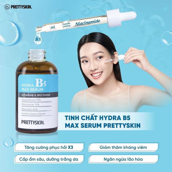 Tinh Chất Phục Hồi, Dưỡng Trắng Pretty Skin Hydra B5 Max Serum 50ml – Hy Phát Cosmetic