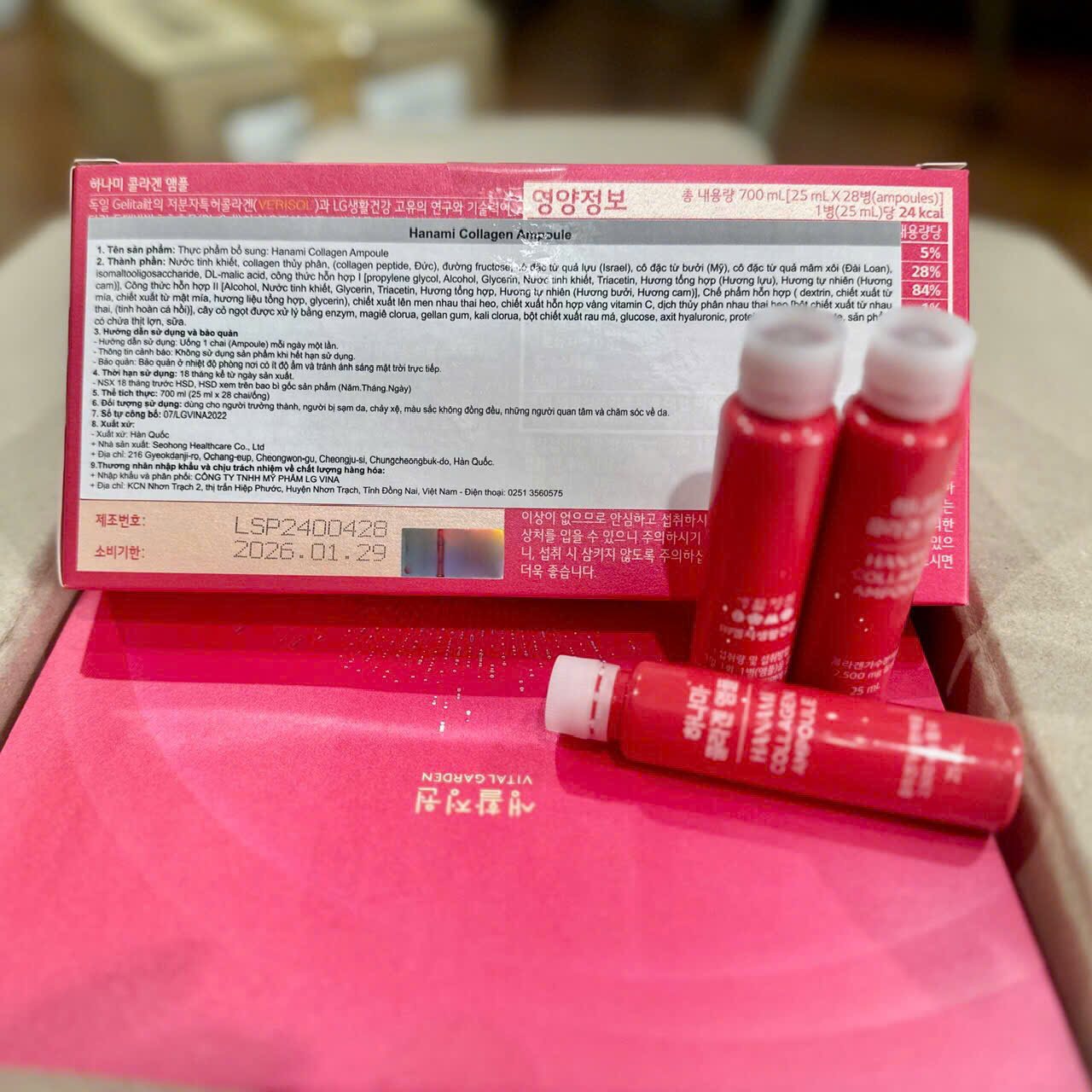 Thực phẩm bổ sung Vital Garden Hanami Collagen Ampoule (25ml x 28 ống ...