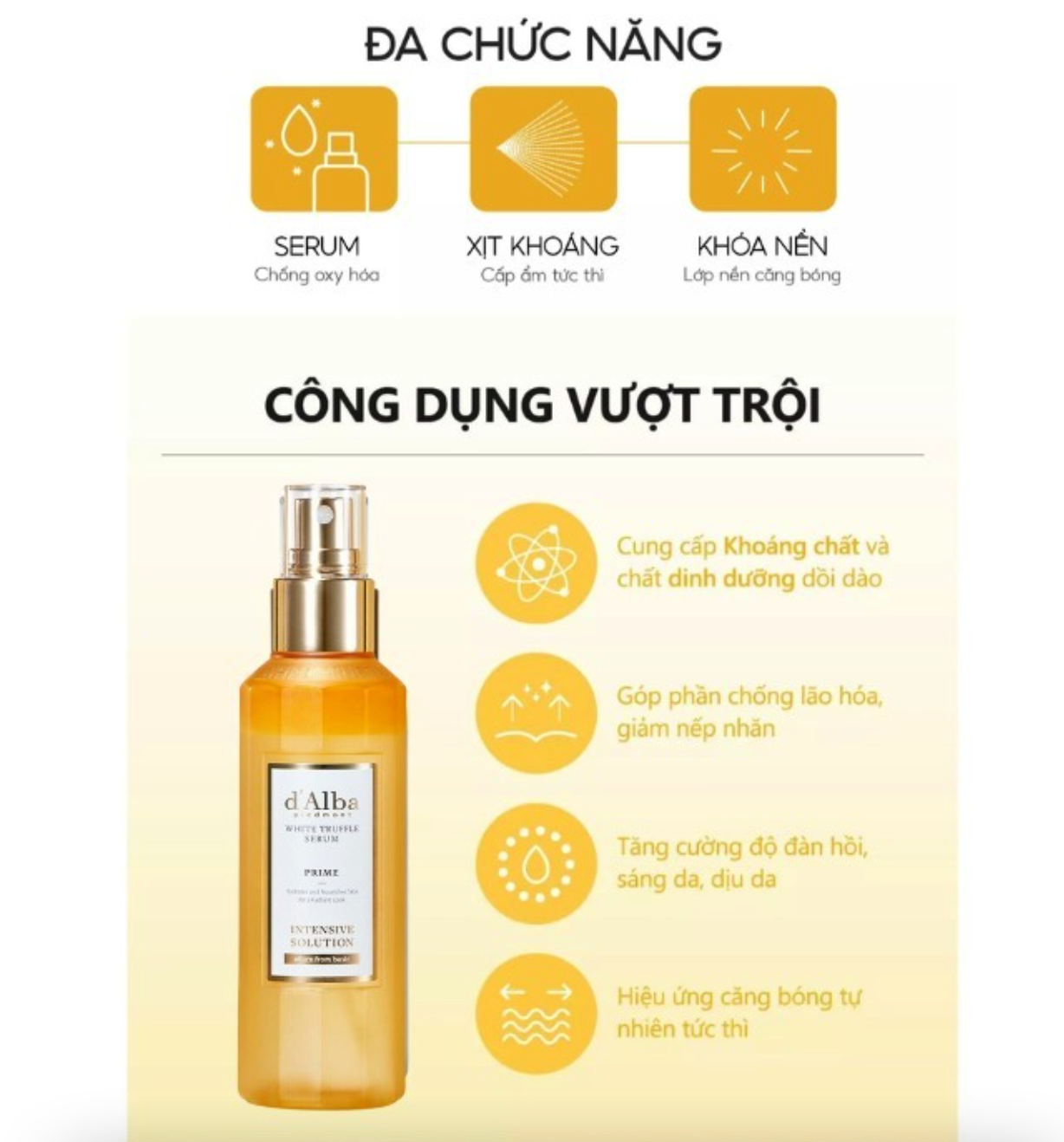 Serum Dạng Xịt D’Alba White Truffle Supreme Intensive Solution 50ml ...