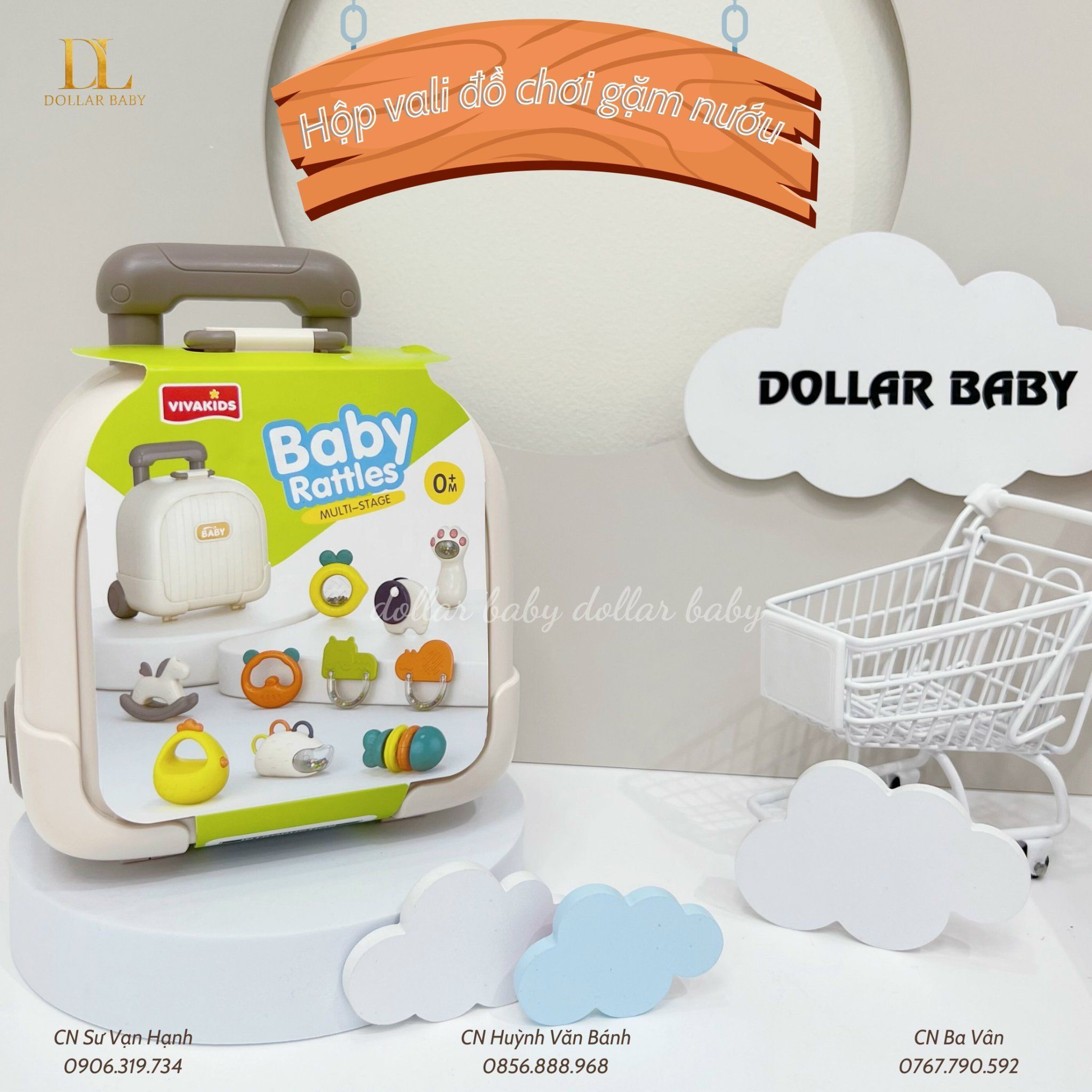 Xúc Xắc Vali Vivakids (10 chi tiết ) – Dollar Baby