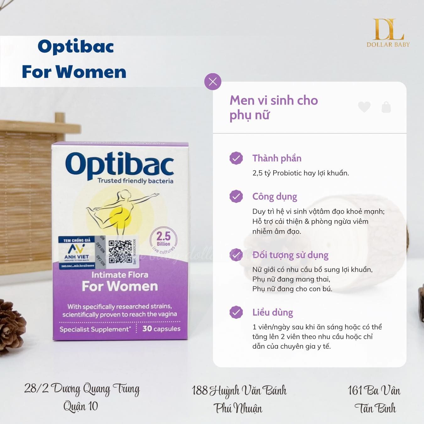 Men Vi Sinh Phụ Khoa Otipac ( 30 viên ) – Dollar Baby