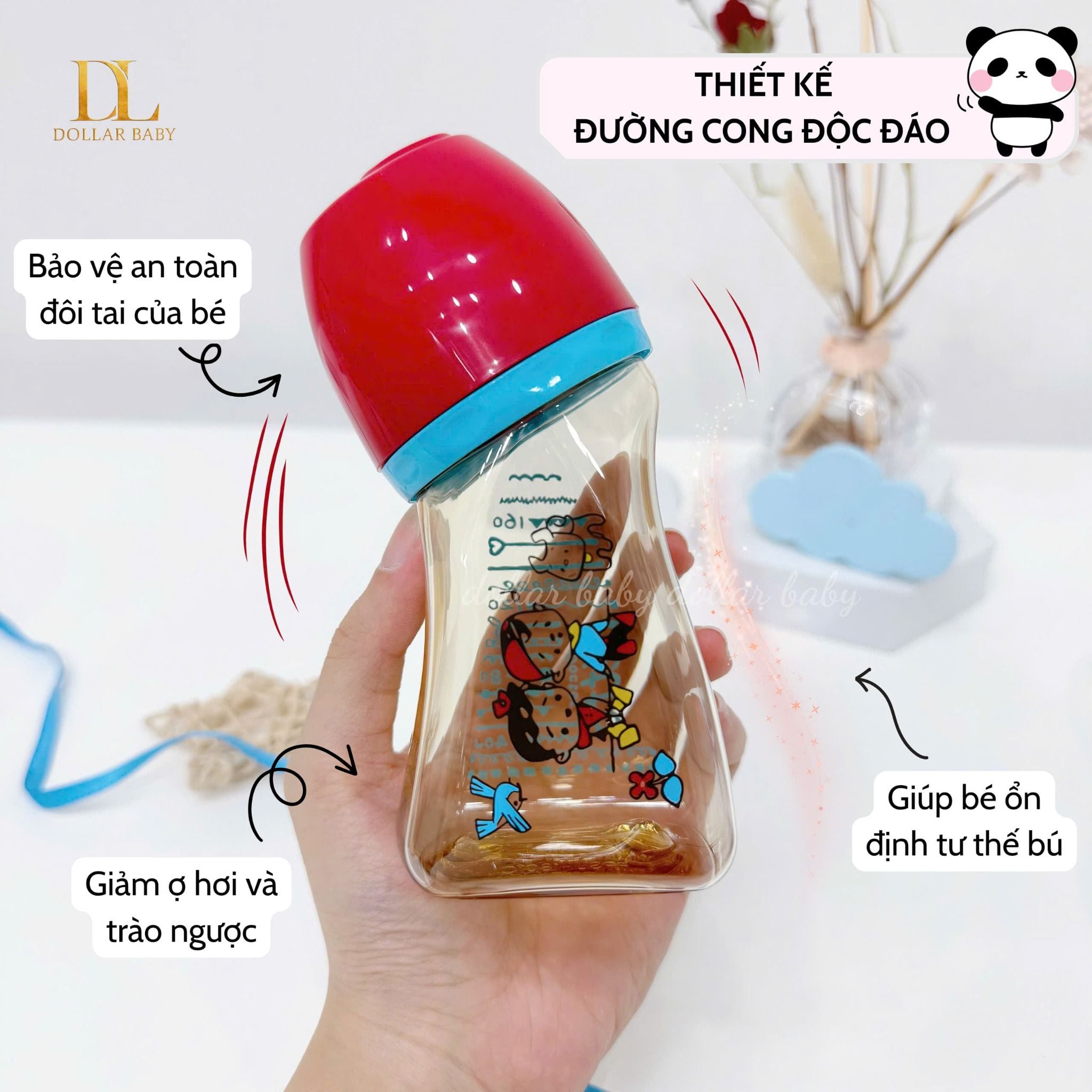Bình Sữa Betta PPSU Cổ Rộng Kurumi 160ml – Dollar Baby