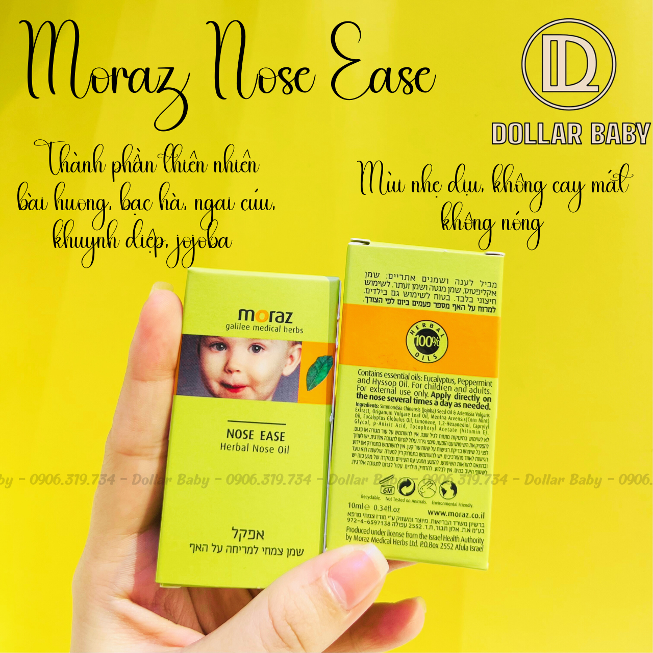 Tinh dầu Moraz Nose Ease Herbal Nose Oil 10ml – Dollar Baby