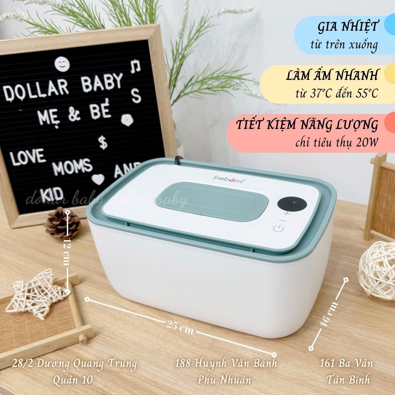 Máy ủ ấm khăn giấy ướt cho bé Caldo 2 - Beborn – Dollar Baby
