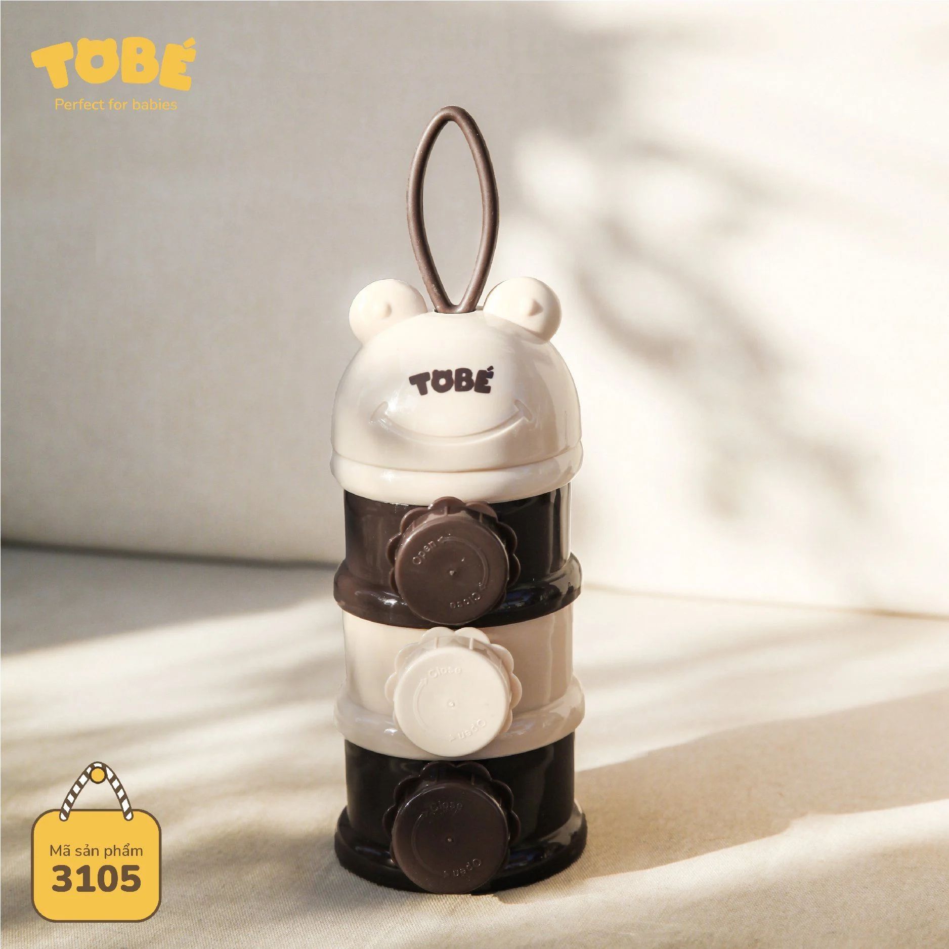 HỘP CHIA SỮA TOBE 3 TẦNG- Đen – Dollar Baby