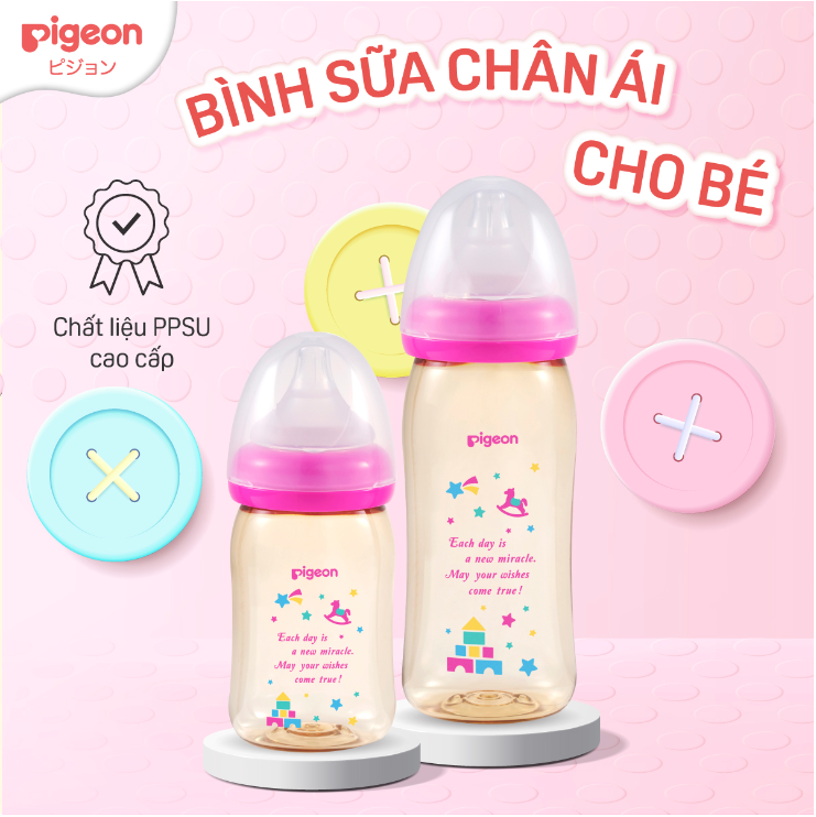 Bình sữa PIGEON (240ML) – Dollar Baby