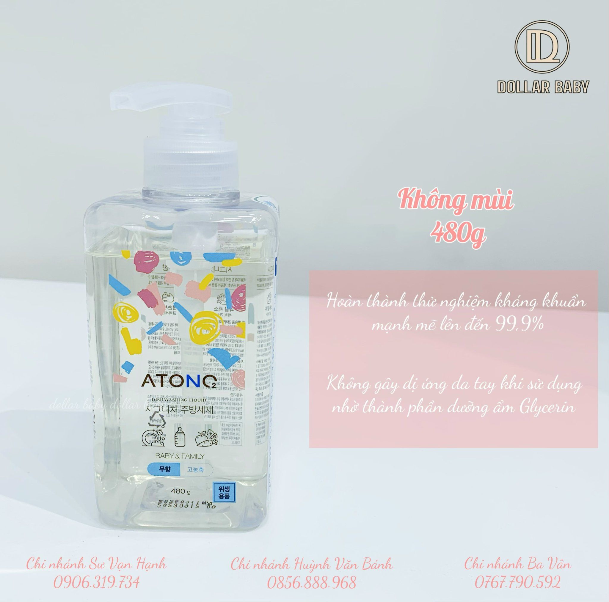 Nước rửa bình sữa vegan Atono2 - 480gr – Dollar Baby