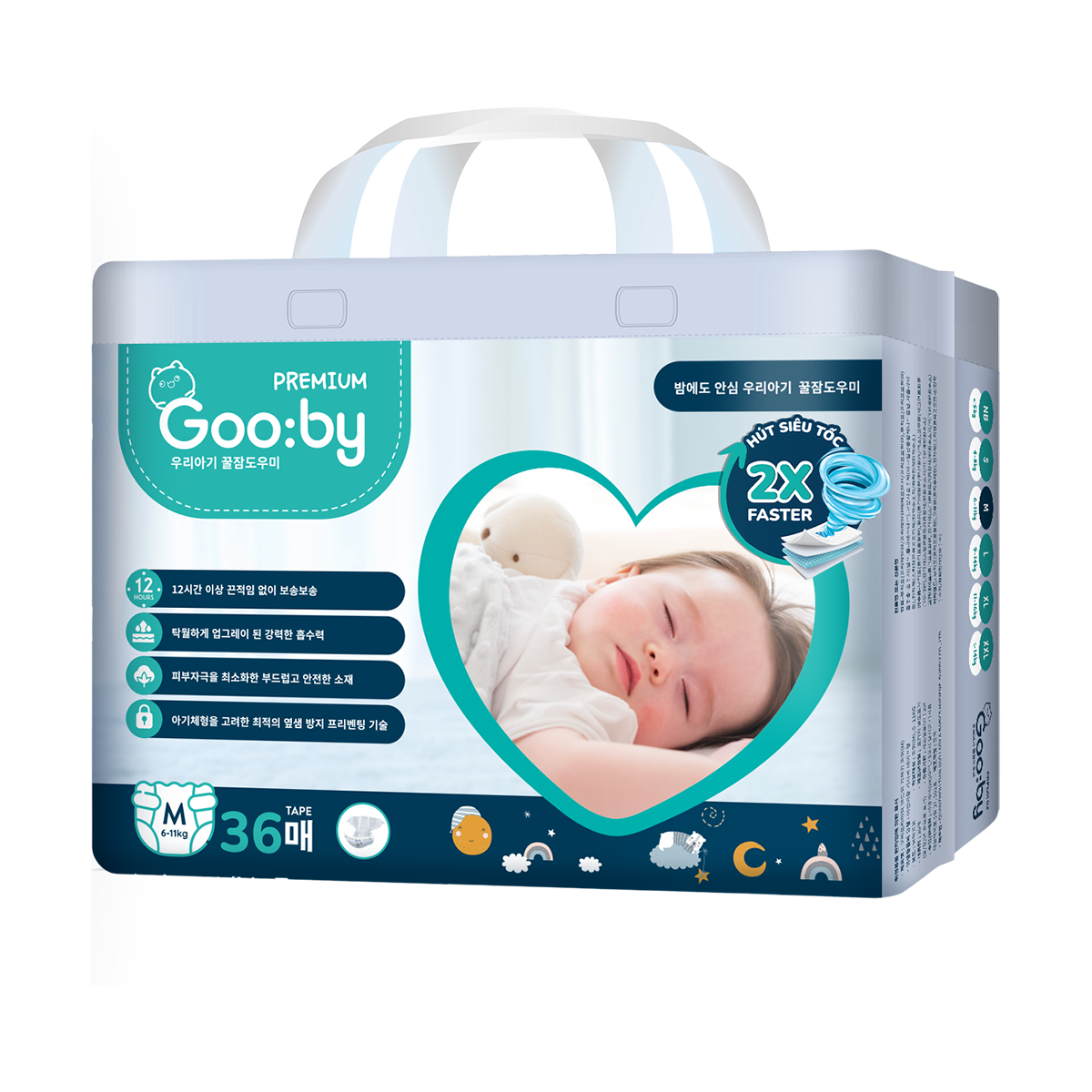 Bỉm Dán Đêm GOOBY Premium – Dollar Baby