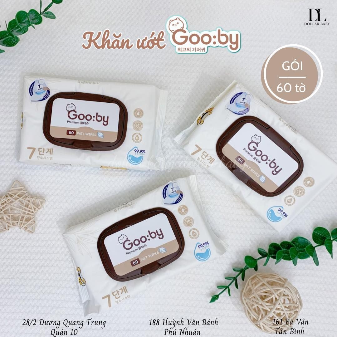 Khăn ướt Gooby Hàn Quốc 60 tờ – Dollar Baby