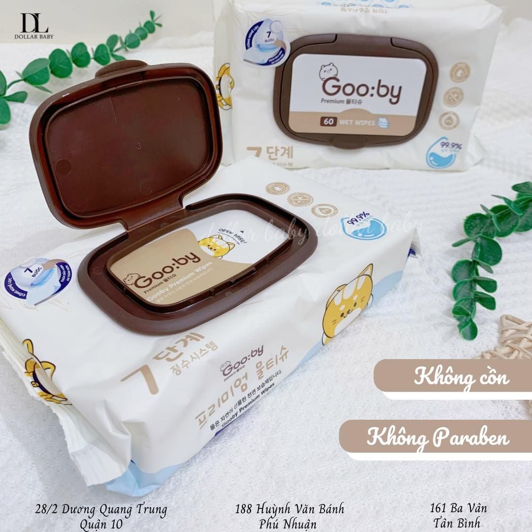 Khăn ướt Gooby Hàn Quốc 60 tờ – Dollar Baby