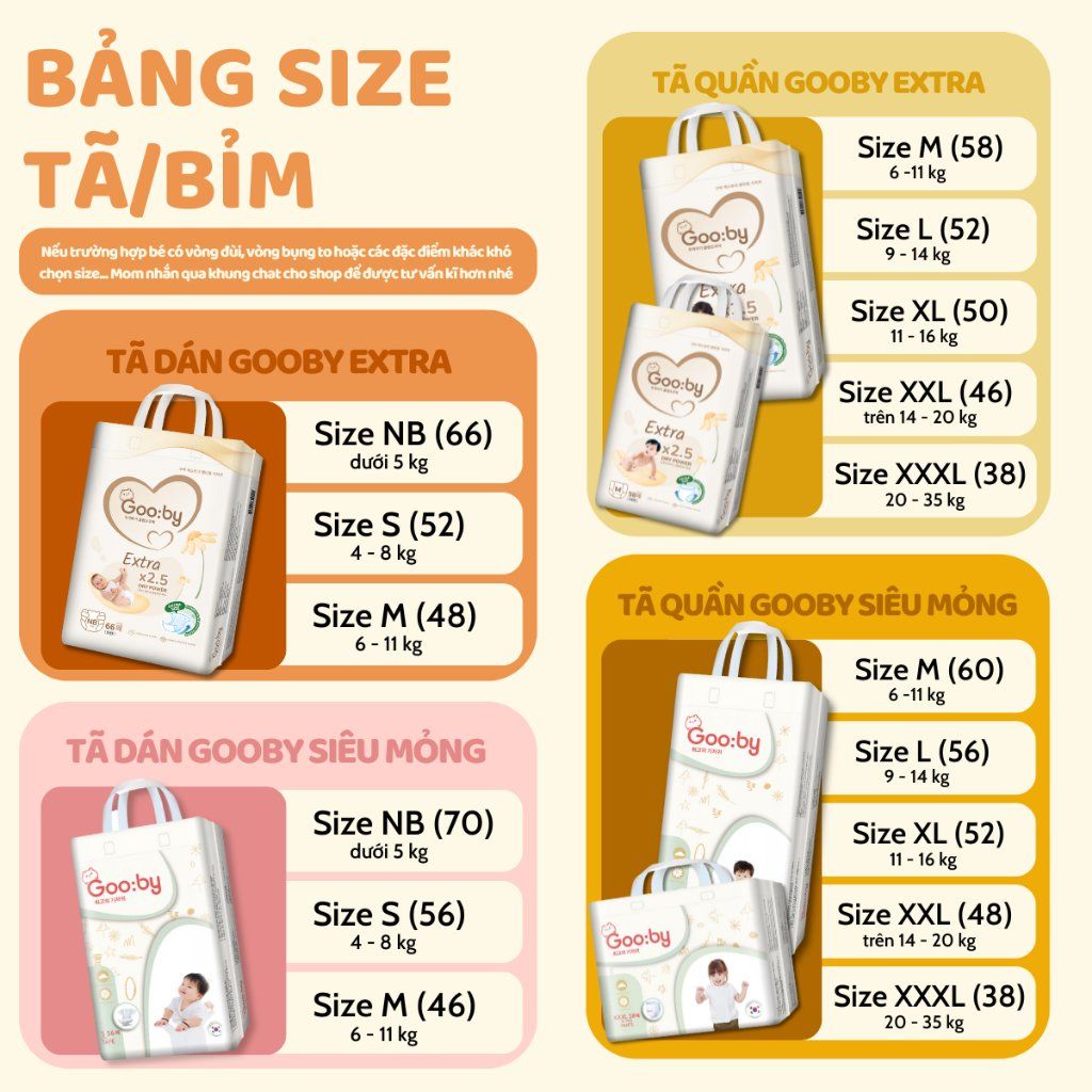 Bỉm Quần Gooby Extra – Dollar Baby