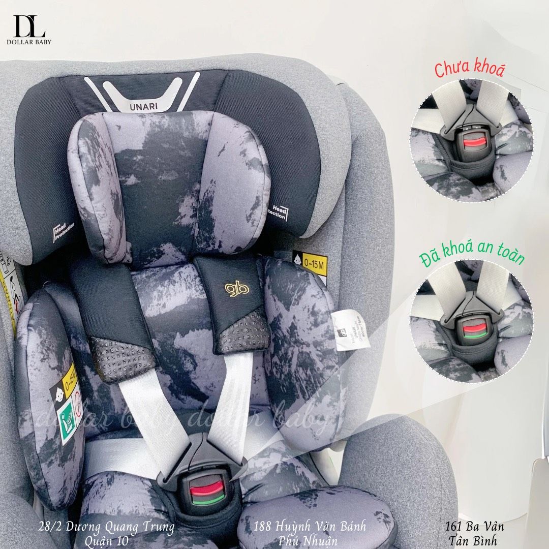 Ghế Ngồi Ô Tô GB Unari Stage 0+1/2/3 (từ 0-12 tuổi) – Dollar Baby