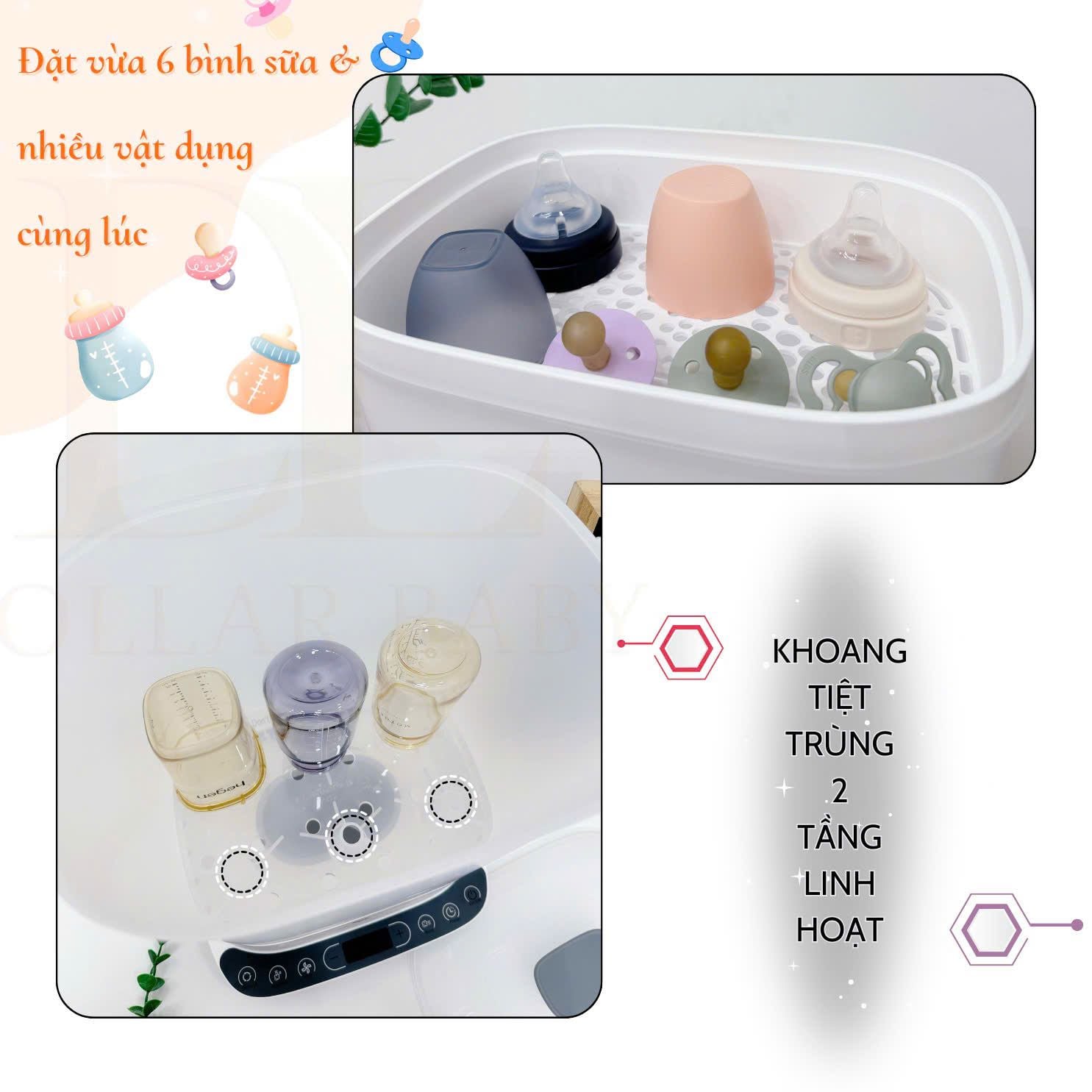 Máy tiệt trùng hơi nước và sấy khô Moaz BéBé MB101 – Dollar Baby