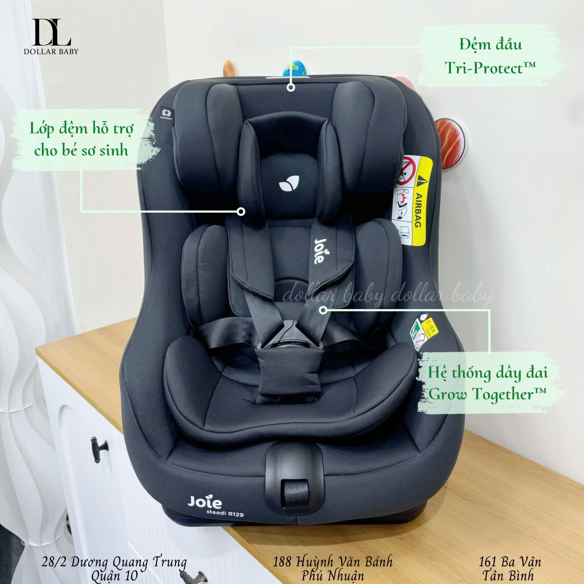 Ghế Ngồi Ô Tô Joie STEADI R129 - COBBLE STONE – Dollar Baby