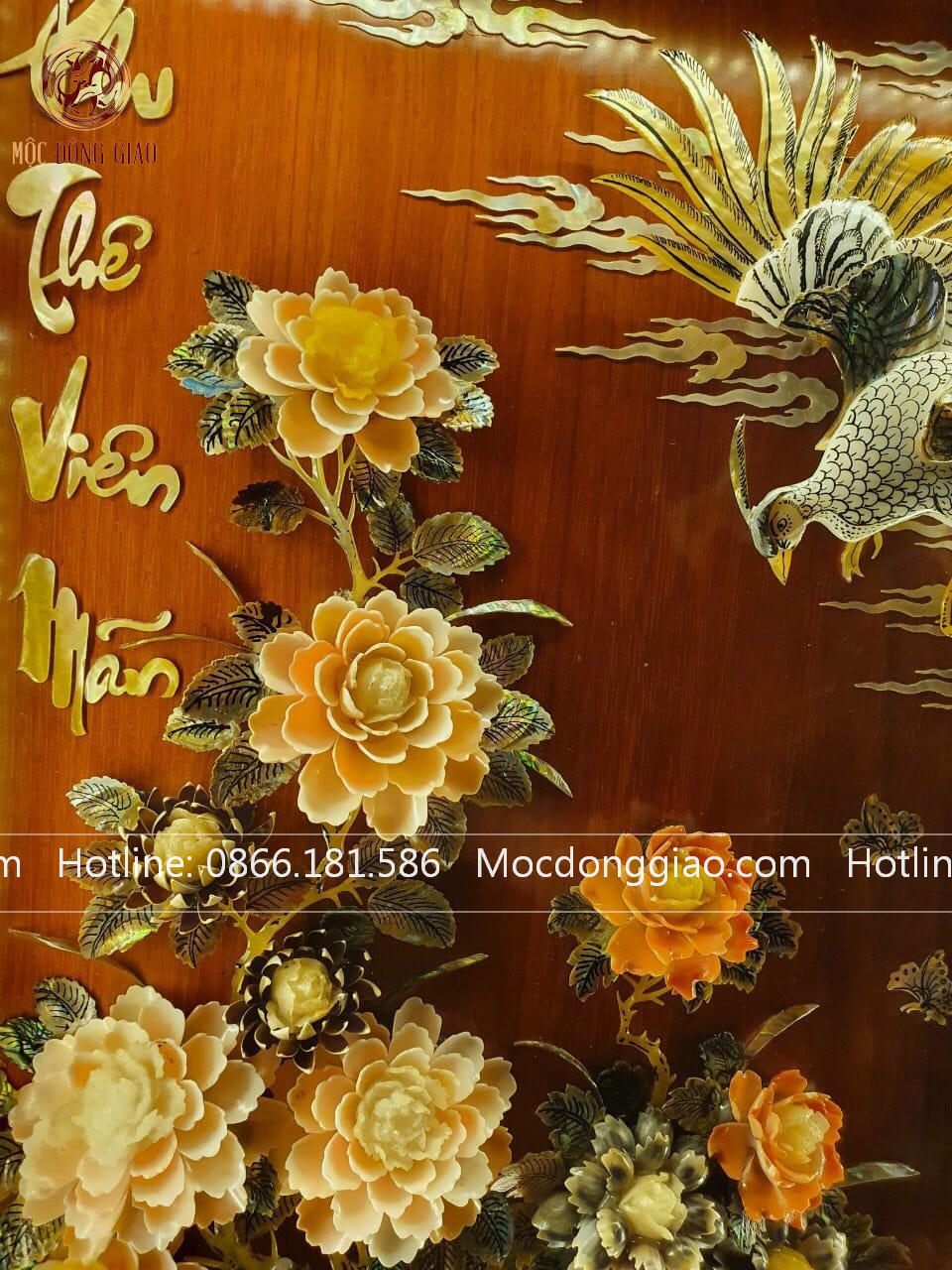 Tranh phu thê viên mãn gỗ Gụ 89x68x6 cm | Tranh phu thê viên mãn khảm ...