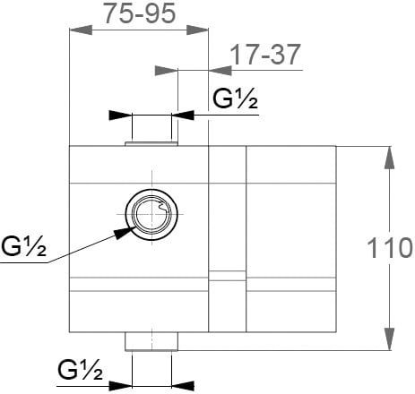 Bộ âm tường 2 đường nước ra 38636