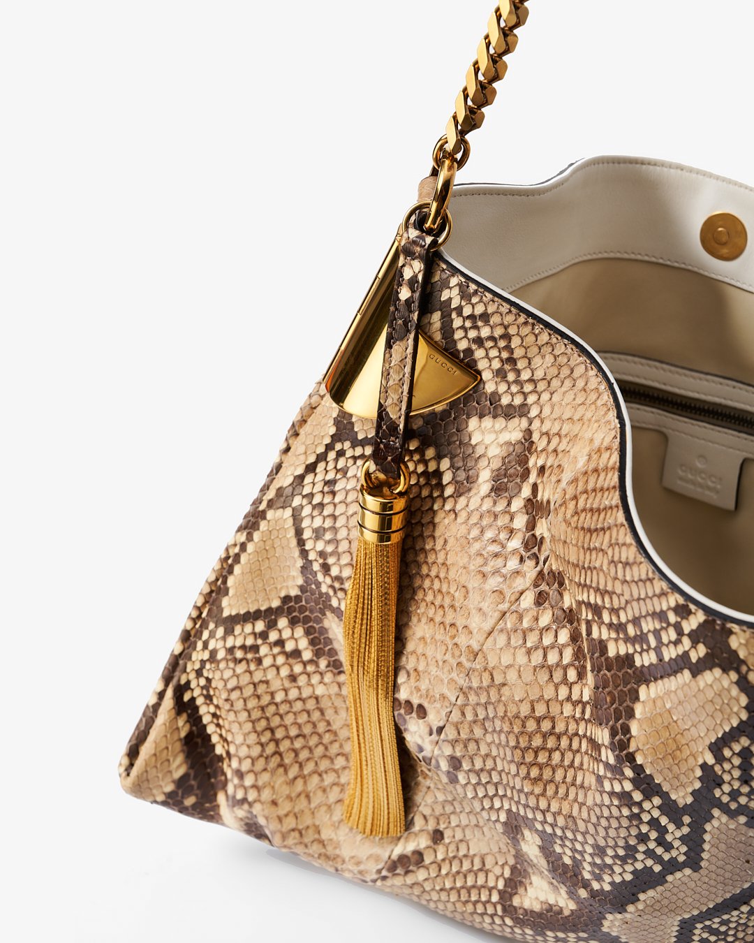 Gucci Suede Python 1970 Shoulder Bag