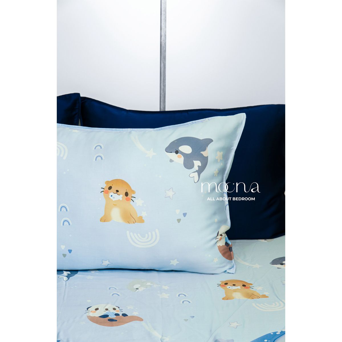 Bộ chăn drap gối Panda Seal Tencel 60s – HONG LAC INTERIOR