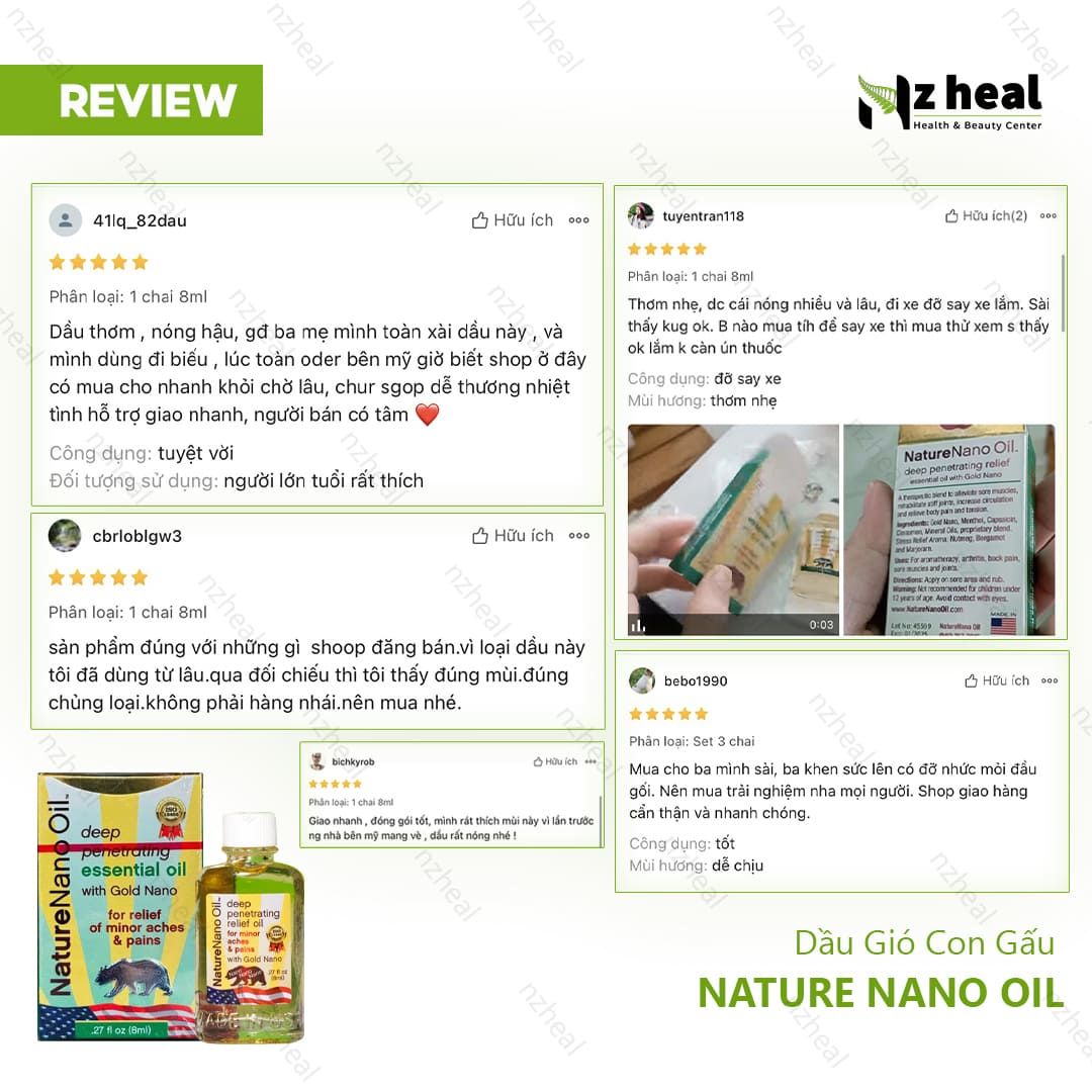 Dầu gió con gấu Nature Nano Oil 8ml - Mỹ – NzHeal - Health & Beauty Center