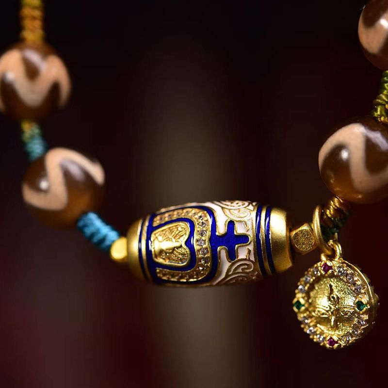 สร้อยข้อมือฝรั่งเศส Eye ทองแดงคลิปแจกัน Agate อุปกรณ์เสริม – Mango Amulet