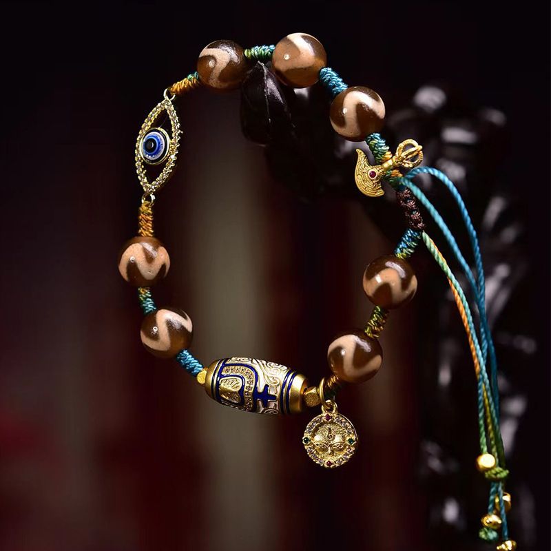 สร้อยข้อมือฝรั่งเศส Eye ทองแดงคลิปแจกัน Agate อุปกรณ์เสริม – Mango Amulet