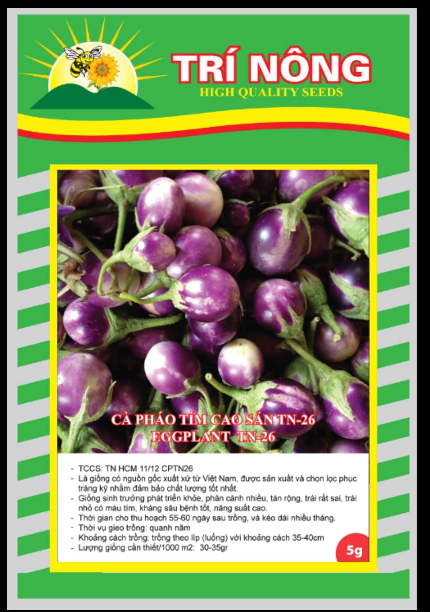 Hạt Giống Cà Pháo Tím - Mọc tốt, sinh trưởng khỏe, dễ chăm sóc ...