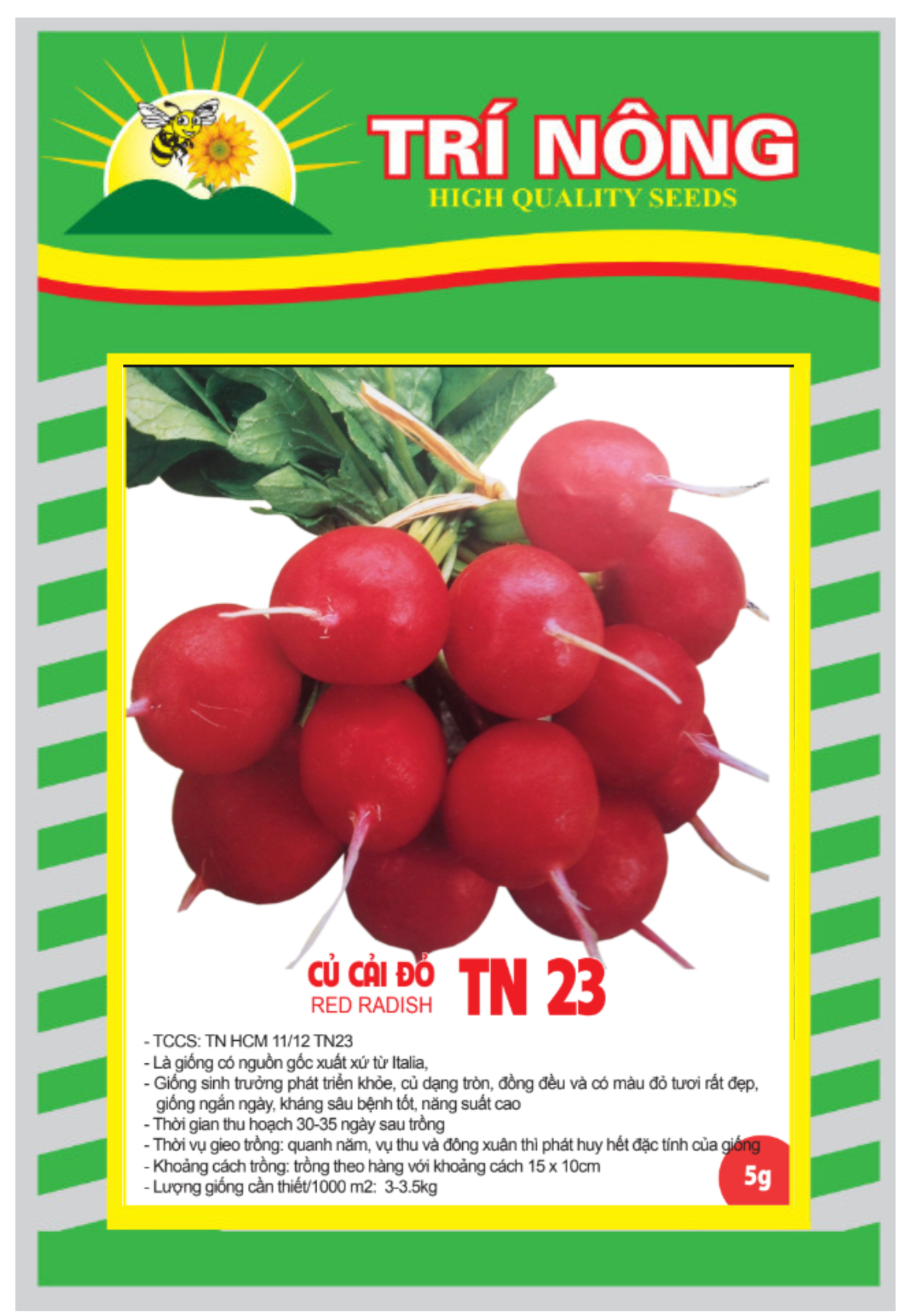 Hạt giống Củ cải đỏ TN23 - Kháng sâu bệnh, năng suất cao, thu hoạch 30 ...