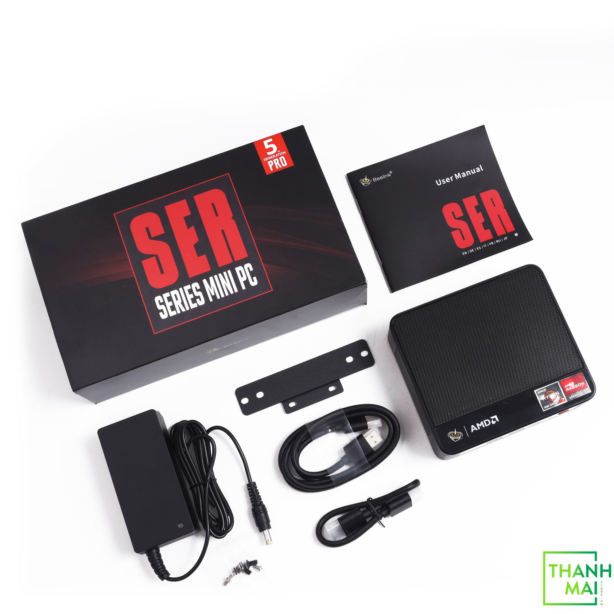 Máy tính Mini PC Beelink SER5 Pro | AMD Ryzen 7 - 5700U | Ram 16GB | S - Thanh Mai Store