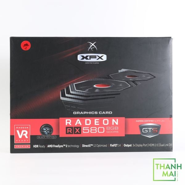 VGA XFX AMD RADEON RX 580 GTS Black Edition 8GB OC+ DDR5 ( RX-580P82 ...