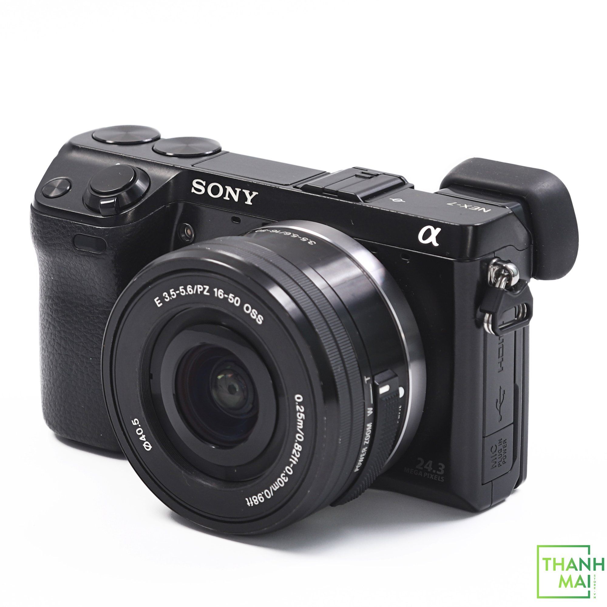 Máy ảnh Sony Alpha NEX-7 kit Sony E PZ 16-50mm F3.5-5.6 OSS ( Black ) - Thanh Mai Store