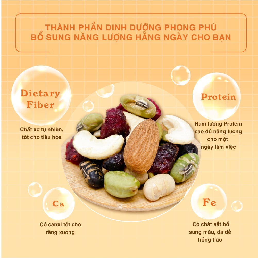 Thùng Hạt Thập Cẩm Premium Không Muối 215g X 12 hũ, 560g x 10 hũ Dan – bcmarketing