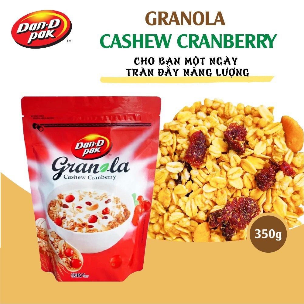 Thùng hạt ngũ cốc Granola điều và nam việt quất 350g x 12 gói, 600g x – bcmarketing