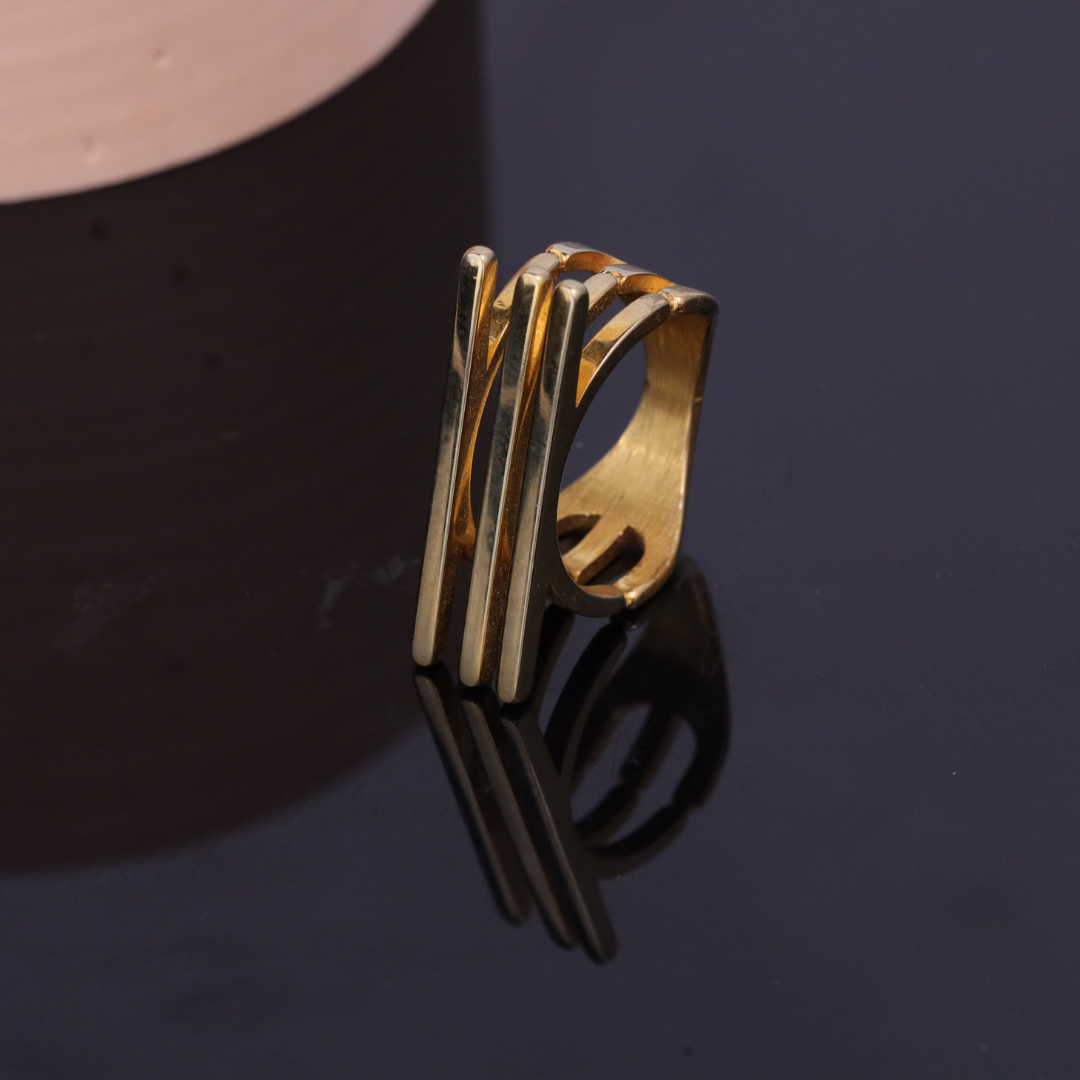 Nhẫn Titan Ba Đường Line Gold