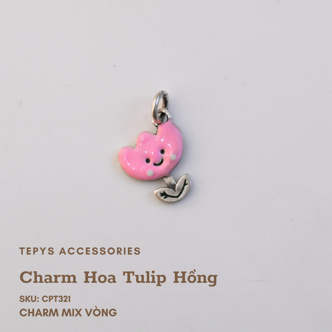 Charm Hoa Tulip Hồng