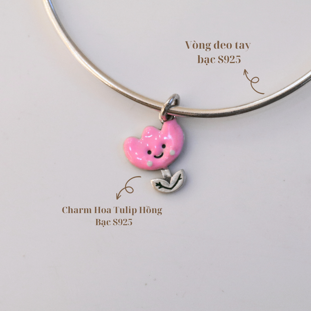 Charm Hoa Tulip Hồng